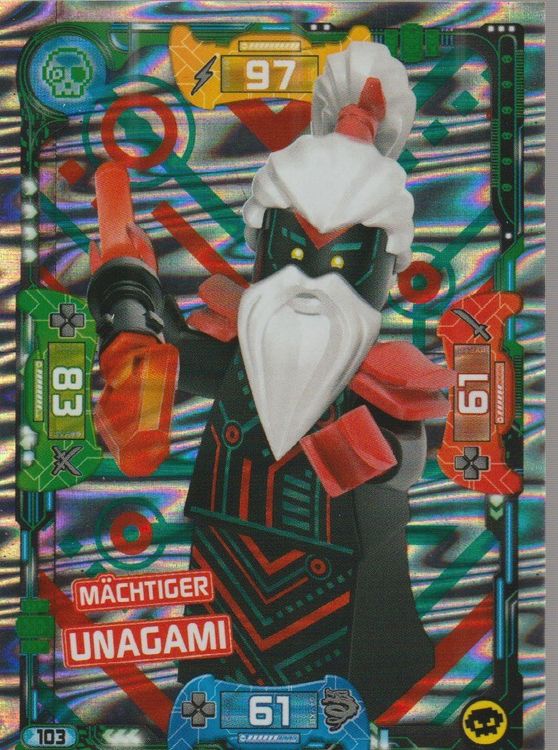 LEGO NINJAGO TRADING CARD SERIE 5 # 103 MACHTIGER UNAGAMI (Neu (gemäss ...