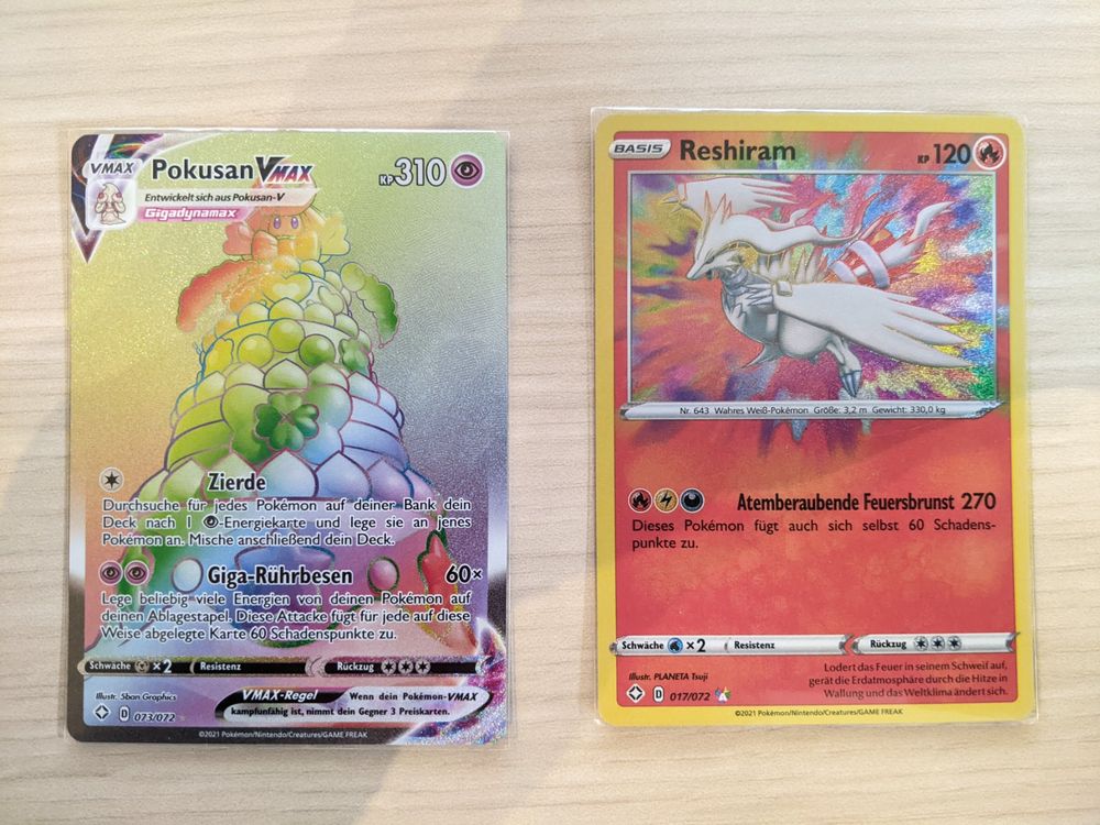Reshiram amazing rare und Pokusan VMAX rainbow (Gebraucht) in Bern für ...