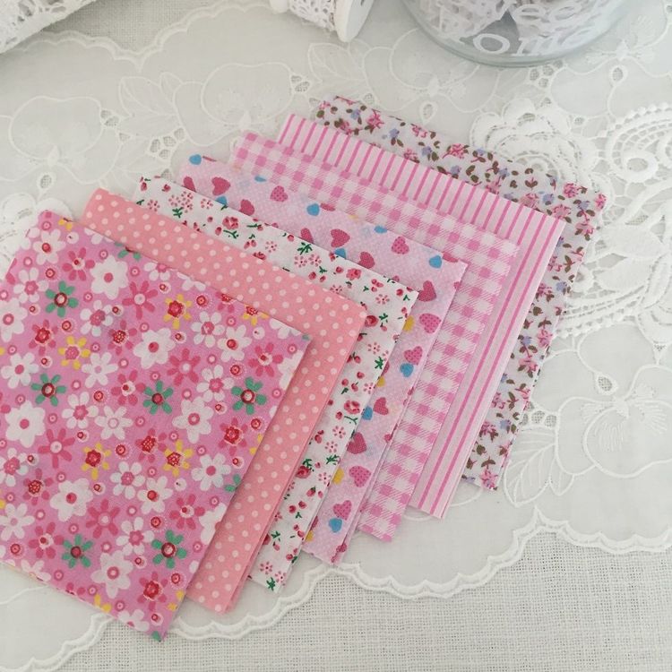 Stoff Baumwolle Set 7 Stück 24 x 24 cm (Neu (gemäss Beschreibung)) in ...