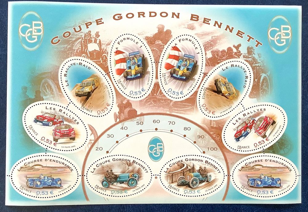 2005 Frankreich 100 Jahre Autorennen GORDON BENNETT Bogen ** (Neu ...