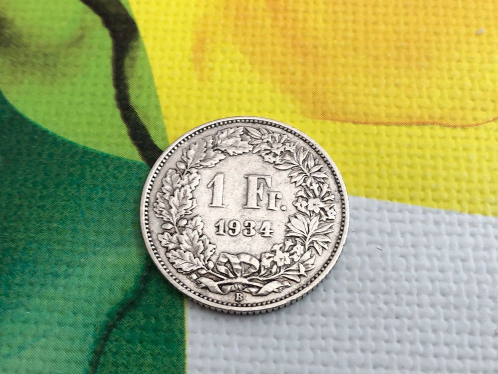 Schweiz 1 Franken 1934 Silber Rar (Gebraucht) in Flumenthal für CHF 4 – mit Lieferung auf ...