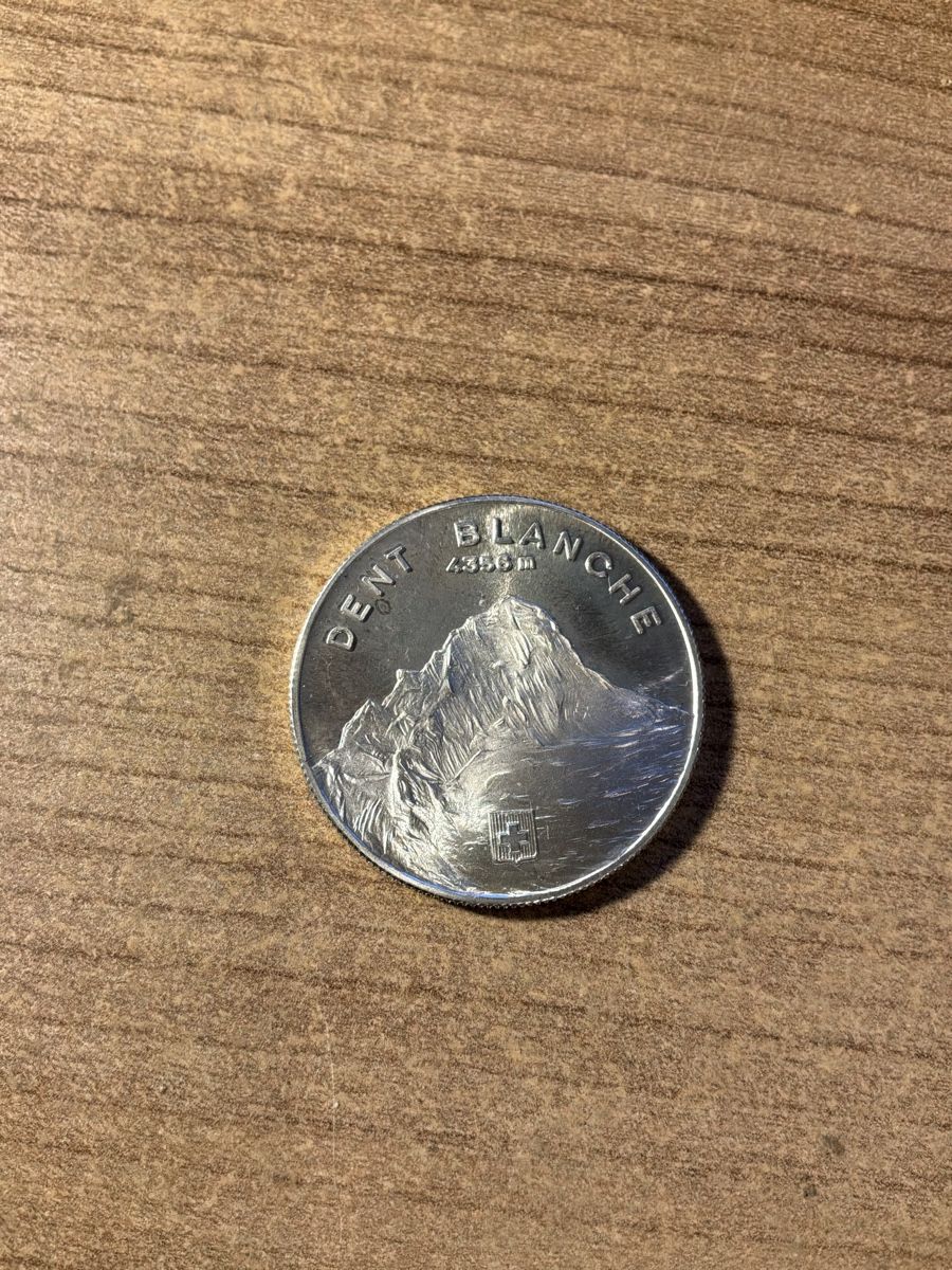 Medaille ERSTE BESTEIGUNG DENT BLANCHE CH SILBER 900 JG1970 (Neu ...