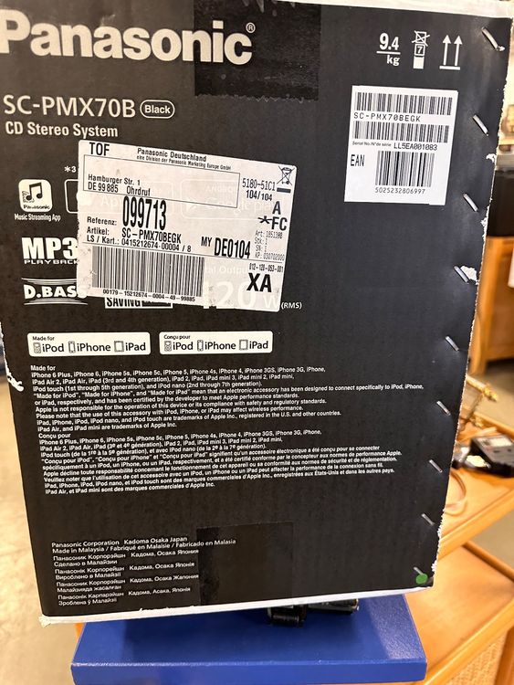 Panasonic Sc-Pmx70b Cd Stereo System (Gebraucht) in Strengelbach für CHF 95 – mit Lieferung auf ...