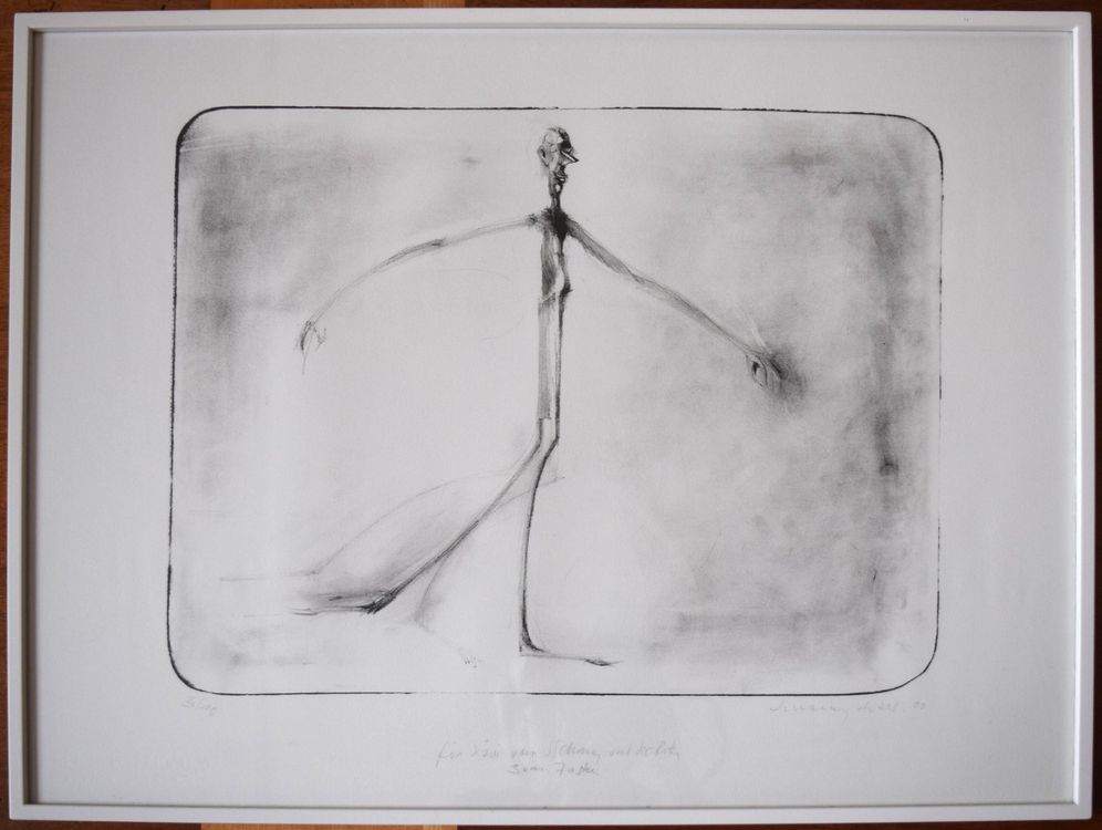 Schang Hutter original Aquarell Figuren signiert gerahmt | Kaufen auf Ricardo