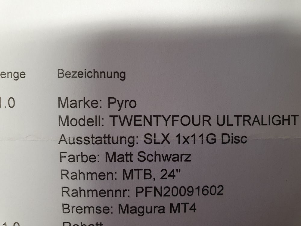 Pyro Ultralight 24zoll | Kaufen auf Ricardo