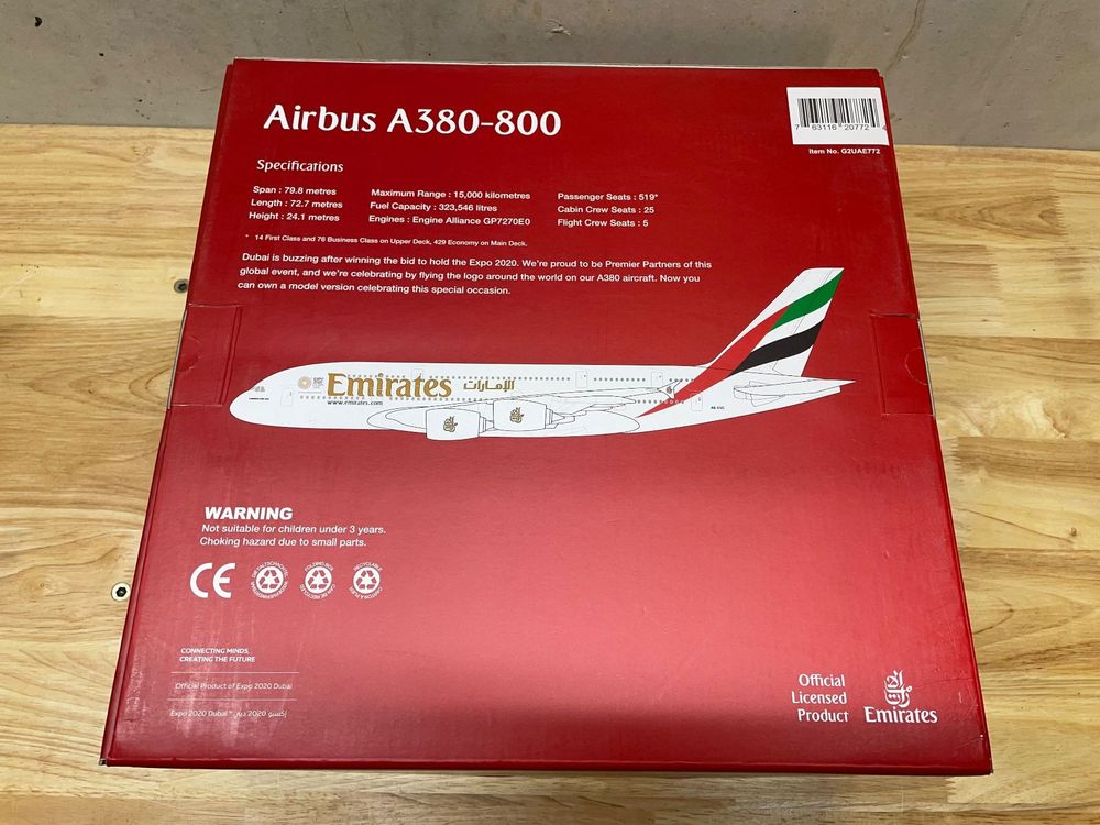 Emirates Airbus A380-800 1:200 scale die-cast aircraft model (Neu und ...