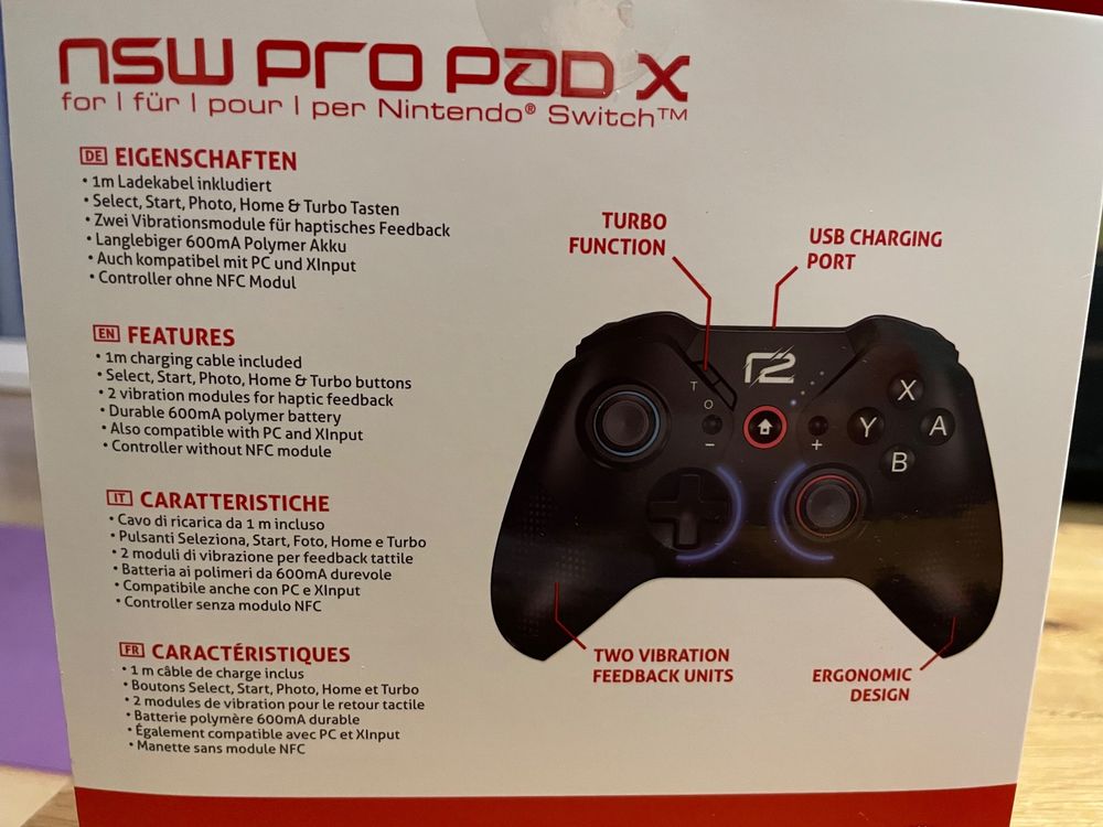 Nintendo Switch NSW Pro Pad X Wireless Controller Ladekabel (Neu ...