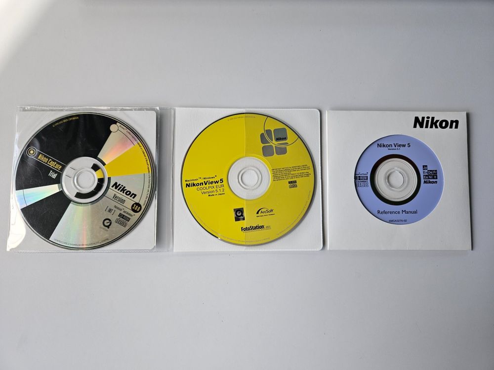 Lot de 3 CD-ROM Nikon View 5 et Capture (trial) (D'occasion) à ...