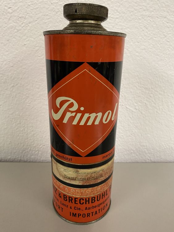 Ancien et rare bidon d’huile Primol Berne en bon état, vide. (Gebraucht ...