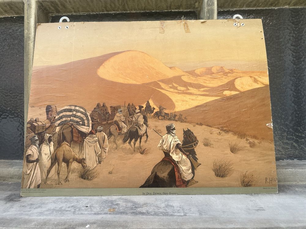 Alte Sahara Wüsten Szene, R. Hellwag, Rarität, Deko! (Gebraucht) in ...