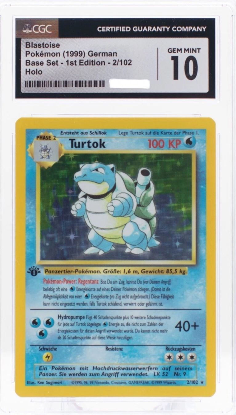 Pokemon Turtok Holo 1999 1. Edition CGC 10 (Gebraucht) in Domat/Ems für ...