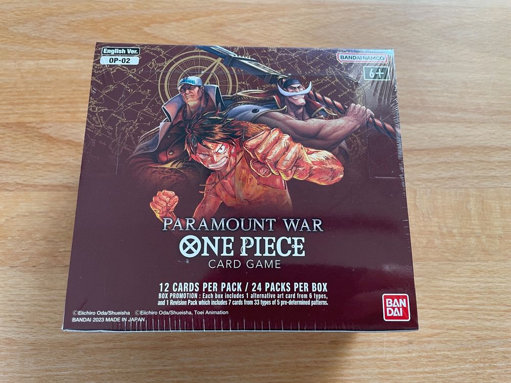 One Piece Card Game TCG Paramount War OP-02 Display (EN) (Neu und originalverpackt) in Biel ...