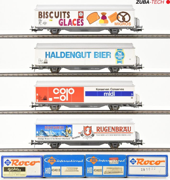 Roco 4x Schiebewandwagen der SBB H0 GS mit OVP | Kaufen auf Ricardo
