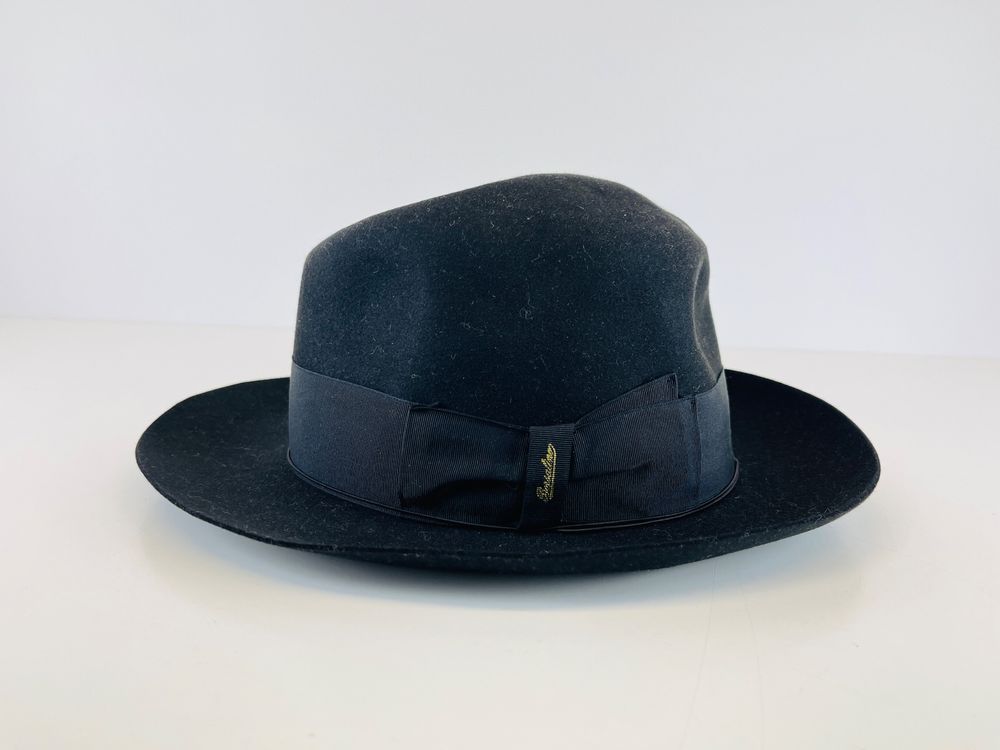 BORSALINO Alessandria Filz Fedora mit breiter Krempe Gr. 58 (Gebraucht ...