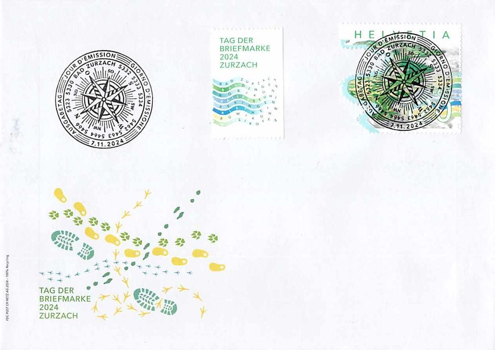 BAD ZURZACH - FDC mit BLOCKAUSSCHNITT !!! (Gebraucht) in Lufingen für ...