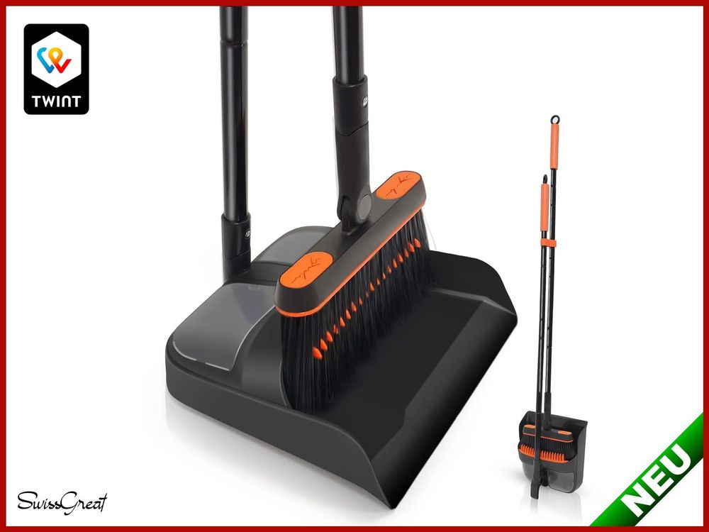 Teleskopbesen und Kehrschaufel für einfache Reinigung (Neu und originalverpackt) in Develier für ...