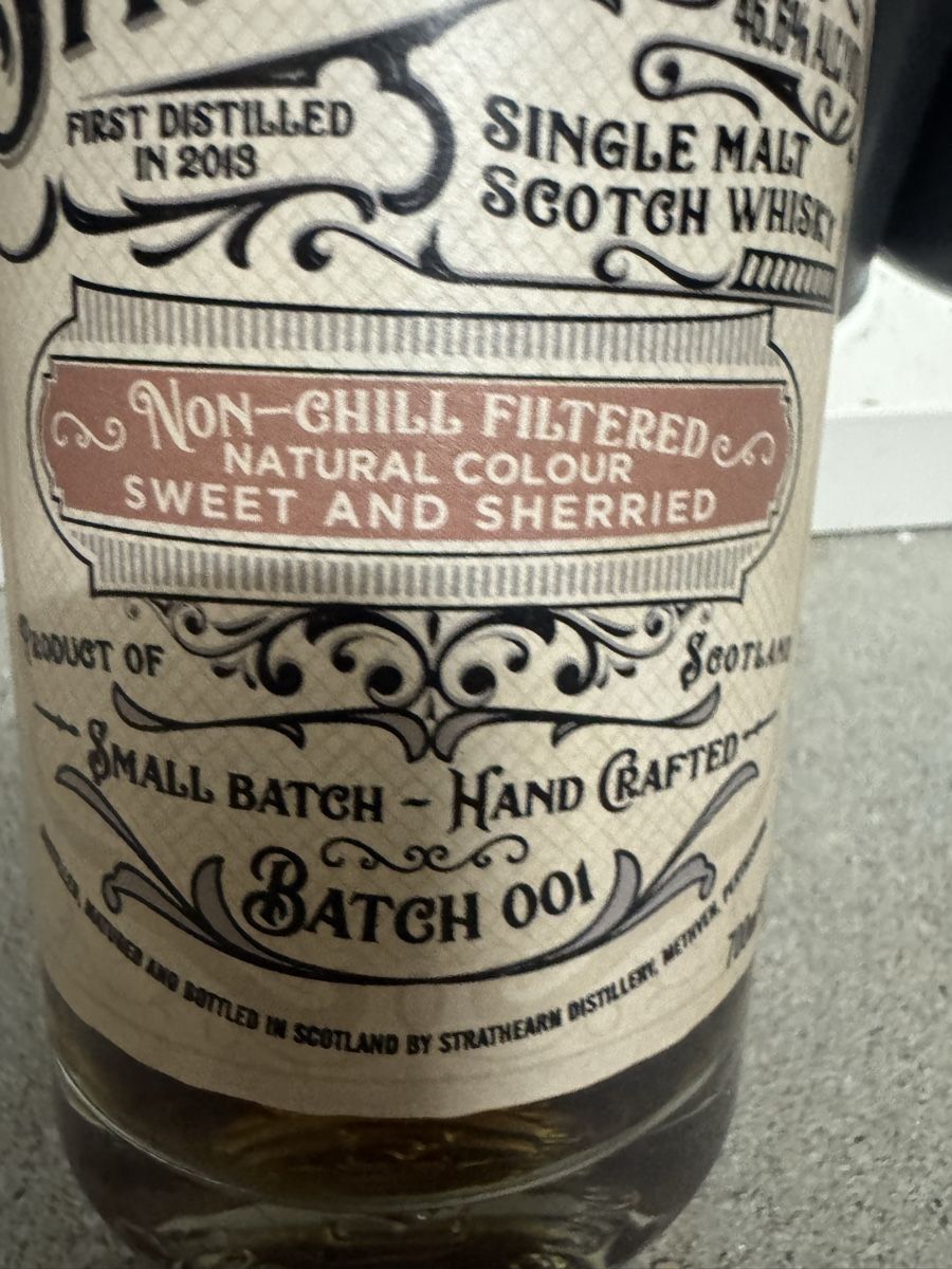 Strathdearn Single Malt Scotch Whisky 46.6%, Batch 001 (Neu und ...