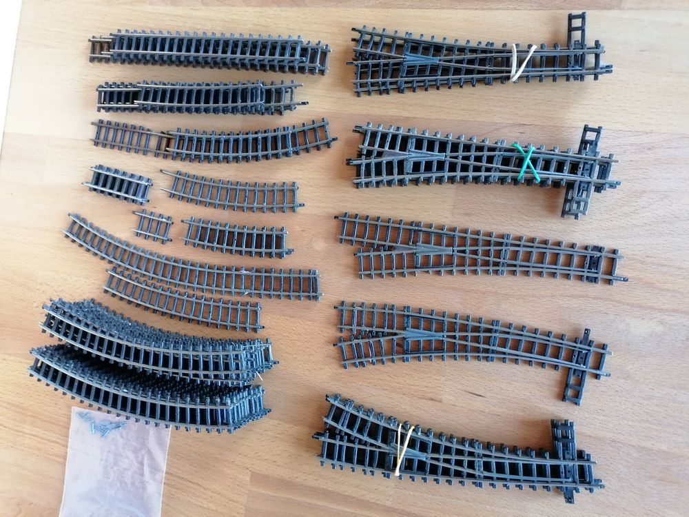 Bemo H0m Konvolut, 10 Weichen, 30 Schienen gebogen + gerade | Kaufen ...