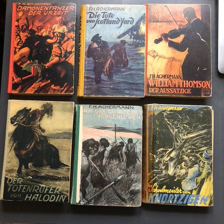 6 Stk. antike Bücher Jugendgeschichten von F.H.Achermann (Gebraucht) in ...