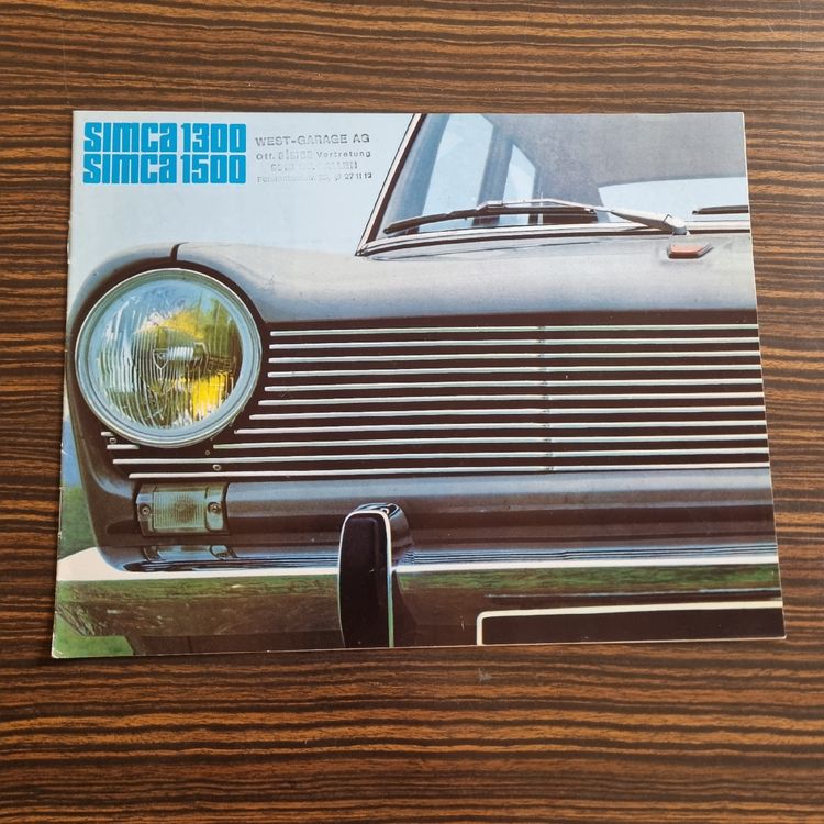 Prospekt Simca 1300 / 1500 70er Jahre Oldtimer Automobil Car (Gebraucht ...