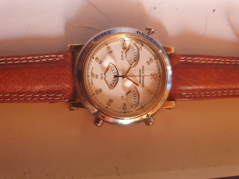 Revue Thommen Greenmark Golferuhr Chronograph Lederarmband (Neu (gemäss ...