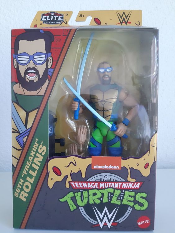 WWE Elite TMNT-Seth Rollins As Leonardo Action Figure (Neu und ...
