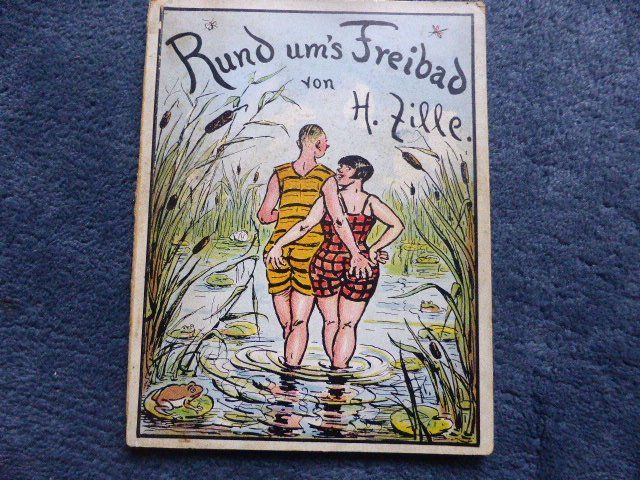 H.Zille,Rund ums Freibad,Humor,Litho,Berlin,1926,Typen (Gebraucht) in ...