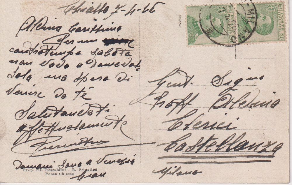 AK Ponte Chiasso - Lungo il confine. RARA 1928 (Usato) a Riva San ...