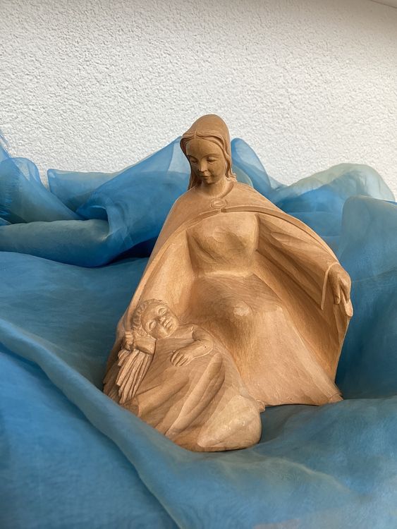 Maria mit Jesuskind aus Holz / Höhe 14cm/ Strässle Luzern (Gebraucht) in Beinwil am See für CHF ...