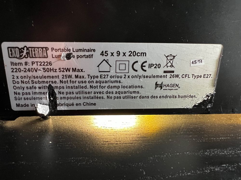 Exo Terra Compact Top Terrarienabdeckung, 45x9x20cm (Gebraucht) in St ...