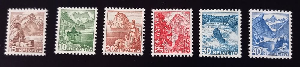 1948 Landschaftsbilder Farbänderung - Set postfrisch (Neu (gemäss Beschreibung)) in Toffen für ...