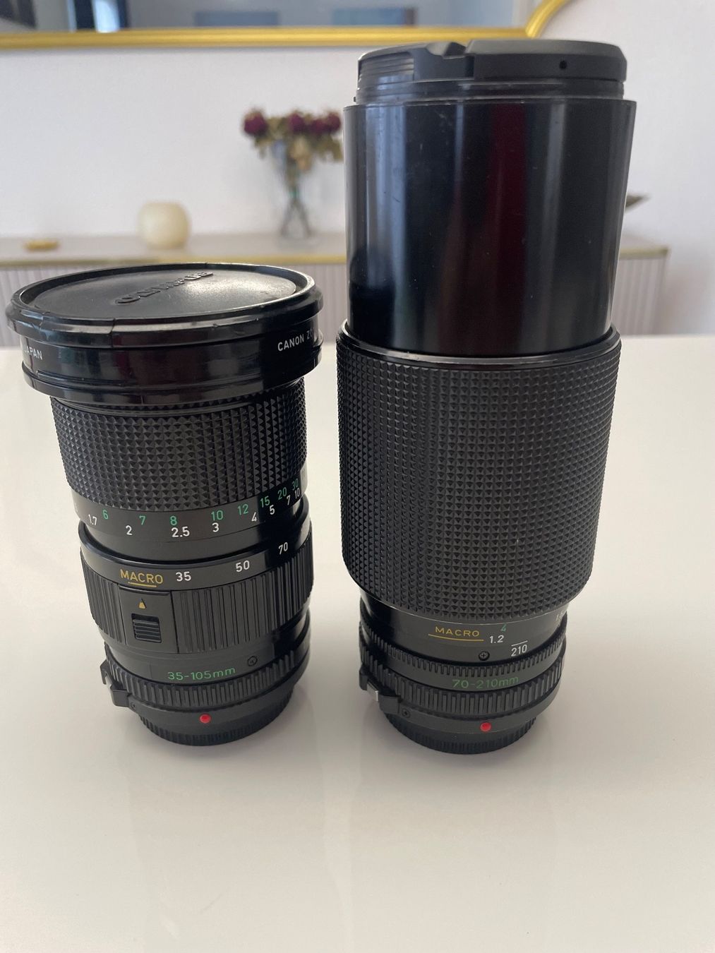 2 Objectif Canon FD zoom 35 - 105mm f3.5 Macro 70 - 210mm (D'occasion ...