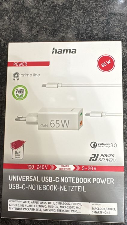 Hama GaN 65W USB-C Ladegerät, Schnelllader, Neu (Neu und ...
