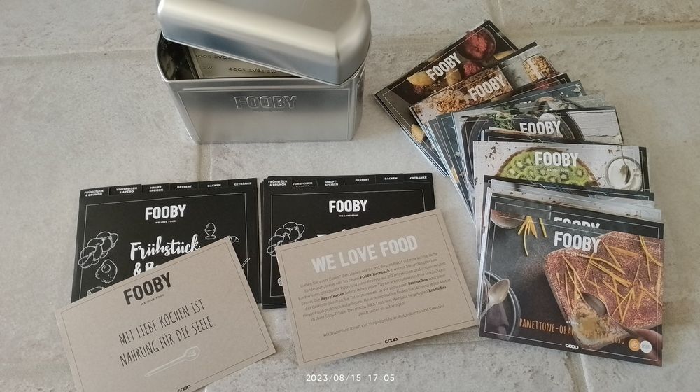 Fooby MetallBox inkl. viele Rezeptkarten (Gebraucht) in Neuhausen für ...