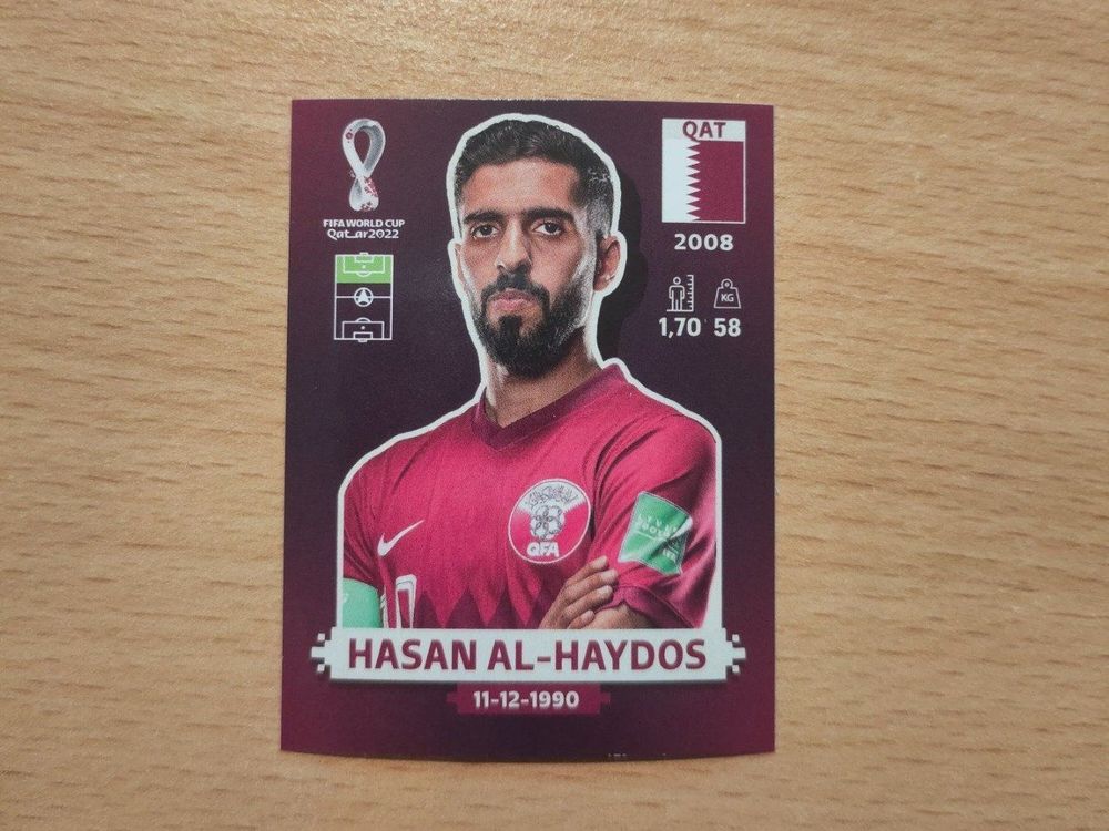WM 2022 in Qatar QAT Nr. 18 HASAN AL-HAYDOS (Neu (gemäss Beschreibung ...