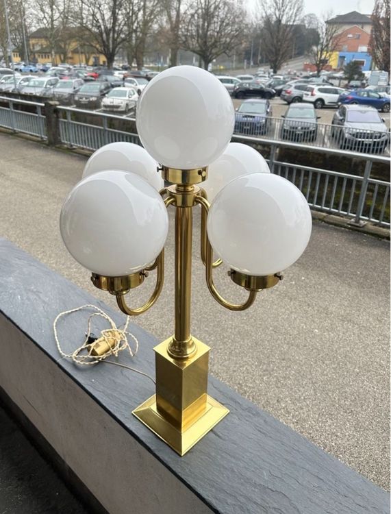 Vintage Messing Lampe mit 5 Kugeln - Top Zustand! (Gebraucht) in ...