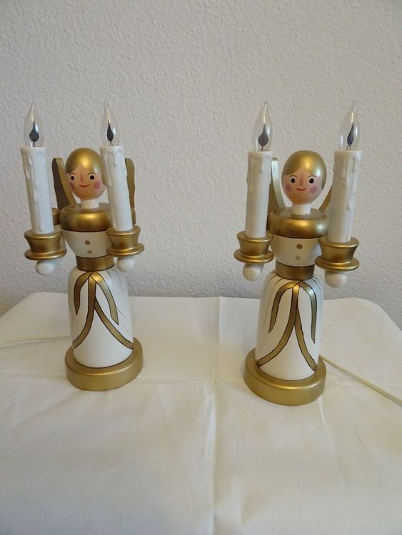 2 Lampen Engel aus Holz 70er | Kaufen auf Ricardo