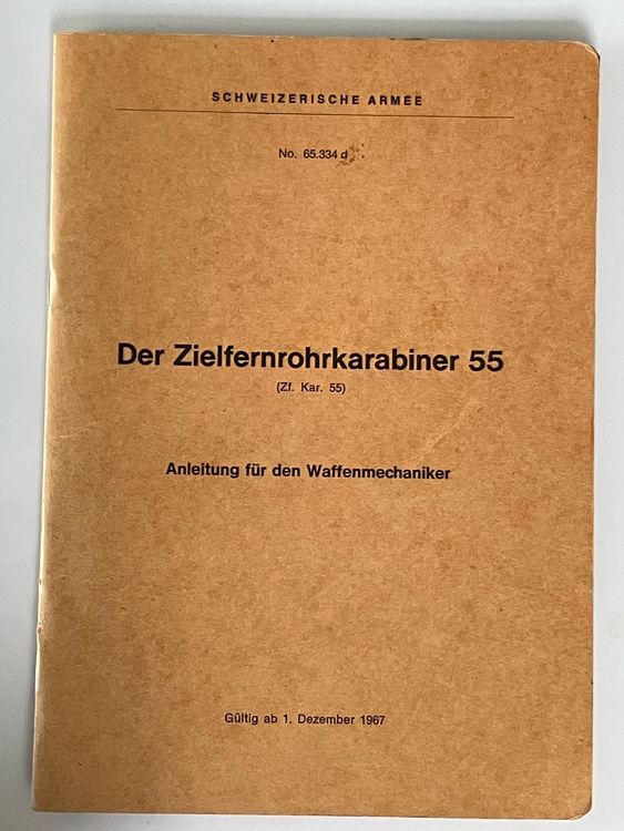 Reglement ZF Karabiner 55 K55 Zielfernrohrkarabinder (Gebraucht) in ...