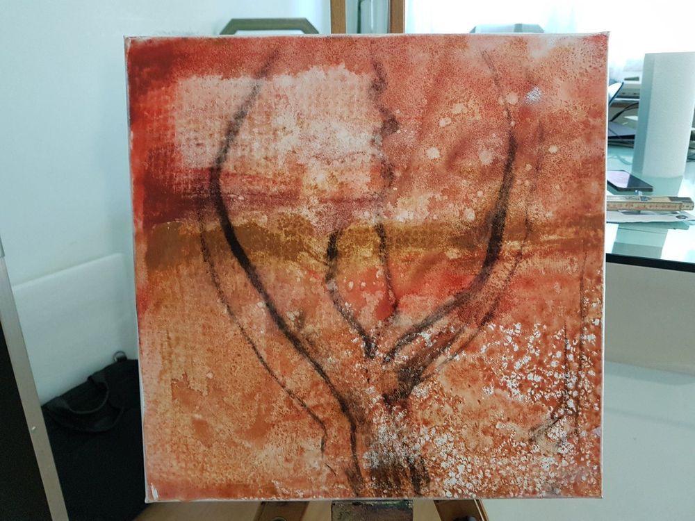 Original Abstraktes Gemälde - Lilly Schmid (2017) - 40x40 cm (Gebraucht ...