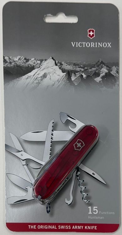 VICTORINOX SWISS ARMY KNIFE 15 FUNCTIONS HUNTSMAN ROT (Neu und ...