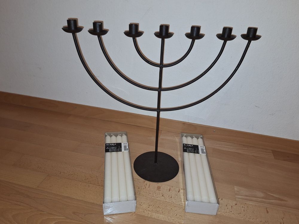 Kerzenständer Menora mit Kerzen (Gebraucht) in für CHF 39 – nur ...