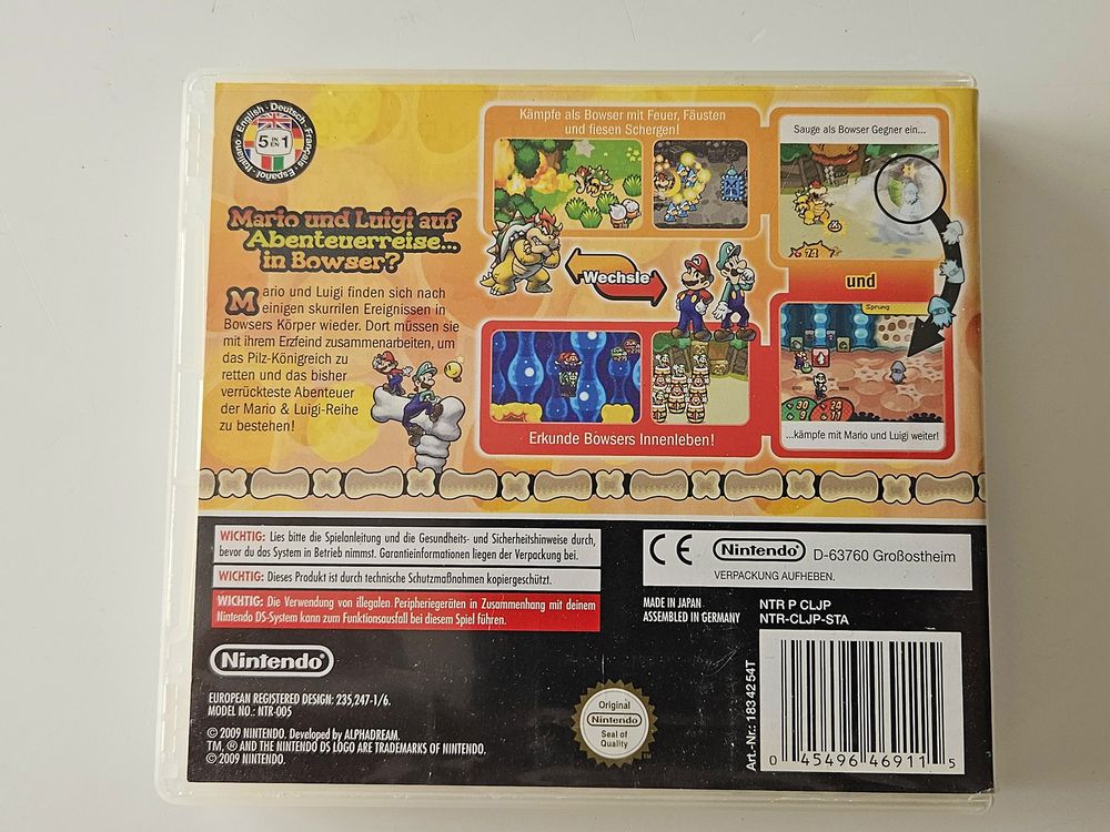 Mario & Luigi Abenteuer Bowser (Nintendo DS) (Gebraucht) in Courchapoix ...