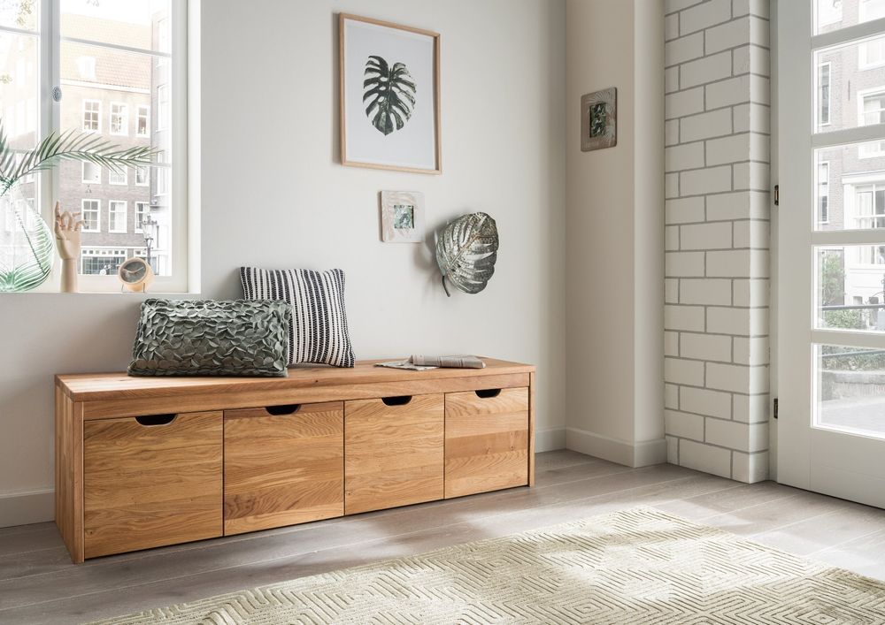 Lowboard Sitzbank COMMA Wildeiche massiv 160 cm 4 Schubladen | Kaufen auf Ricardo
