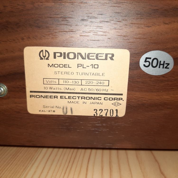 Pioneer PL10 Plattenspieler, Vintage aus den 70ern (Gebraucht) in Nussbaumen AG für CHF 120 ...