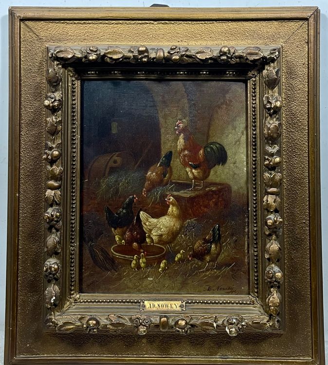 Adolf Nowey (c.1835-x) Gemälde - Hühnerstall (Gebraucht) in Root für ...