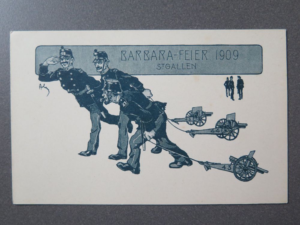 ST. GALLEN - BARBARA-FEIER 1909 - KÜNSTLER-AK (Gebraucht) in Wittenbach ...