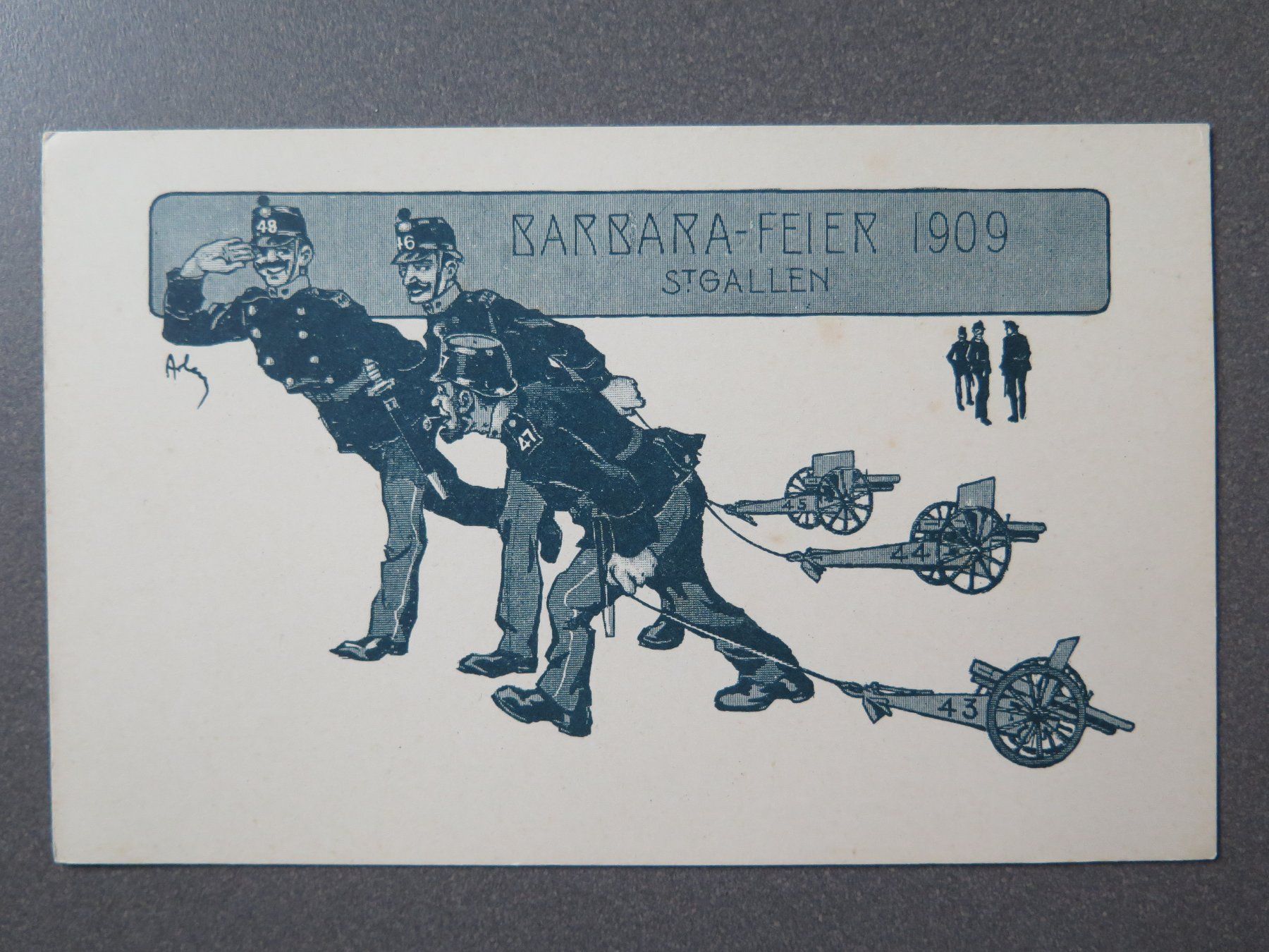 ST. GALLEN - BARBARA-FEIER 1909 - KÜNSTLER-AK (Gebraucht) in Wittenbach ...