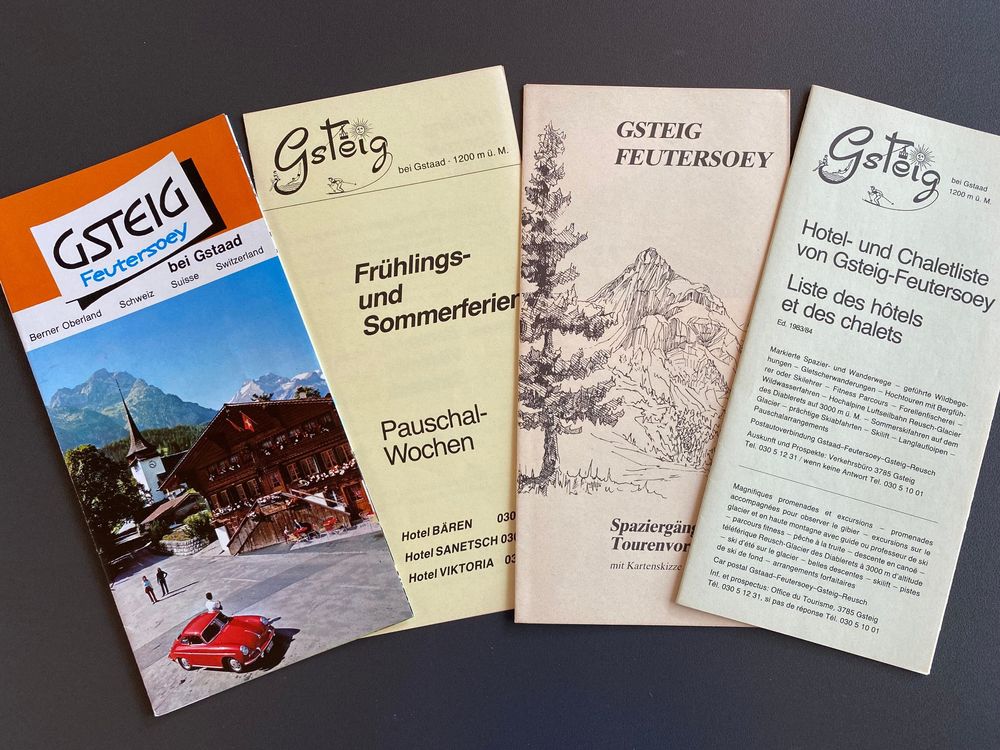 Alter Tourismusprospekt (1983) GSTEIG Feutersoey bei Gstaad | Kaufen auf Ricardo