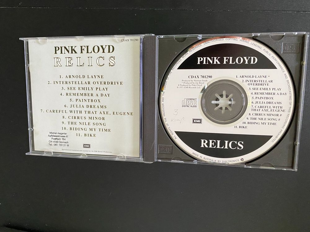 CD PINK FLOYD " relics " 11 Song 1971 (Gebraucht) in Niederrohrdorf für ...
