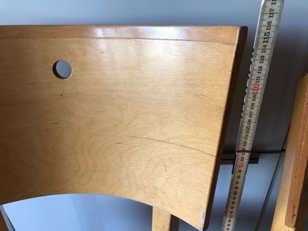 2 zwei Bar Hocker mit Lehne massiv Holz, sehr guter Zustand | Kaufen ...